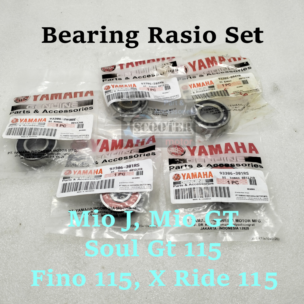 Jual Paket Bearing Rasio Set 54P Yamaha Mio J GT Xride Fino Soul GT 115 ...