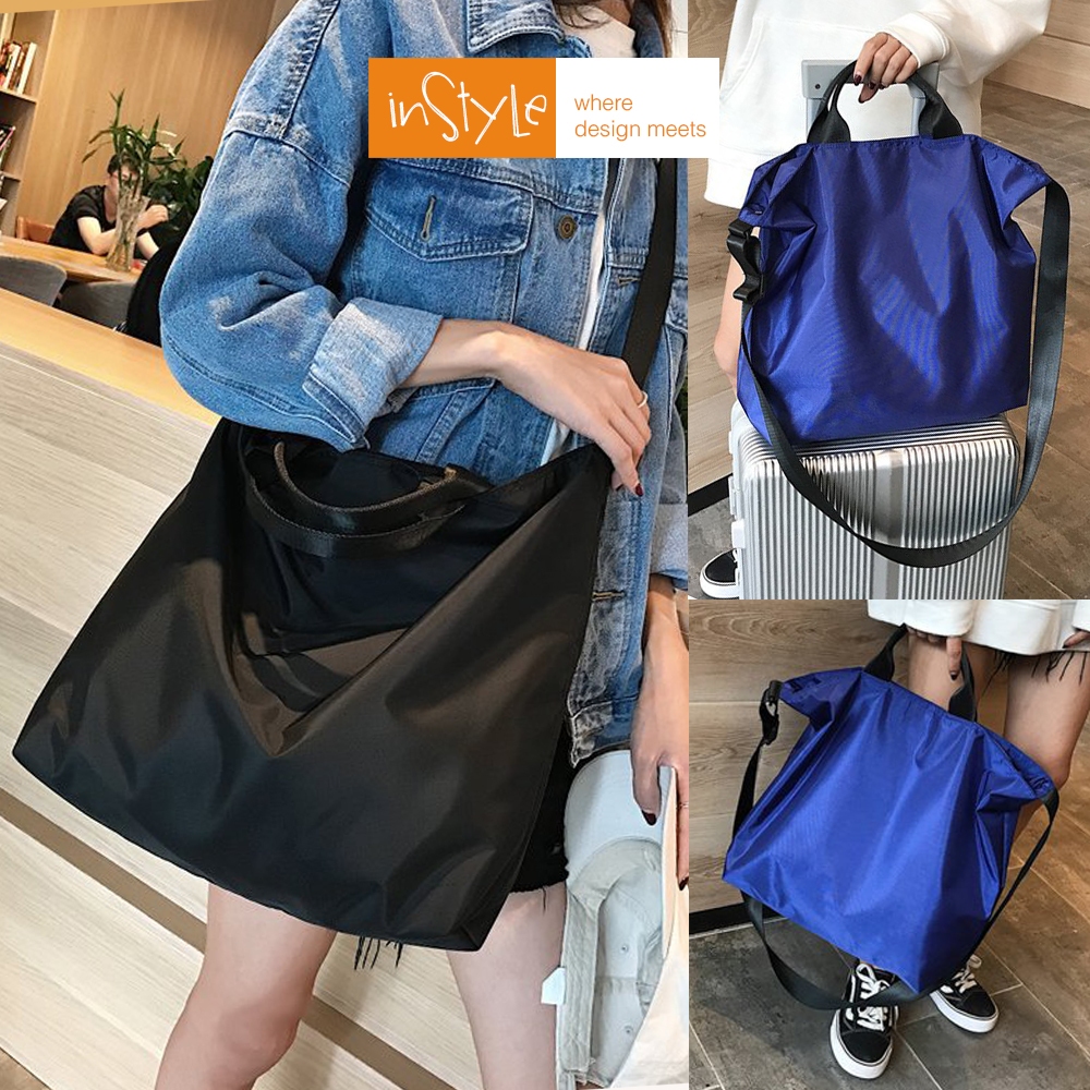 Jual Tas Selempang Bahu Tote Bag Nylon Wanita Korean Bag Besar (T6-009 ...