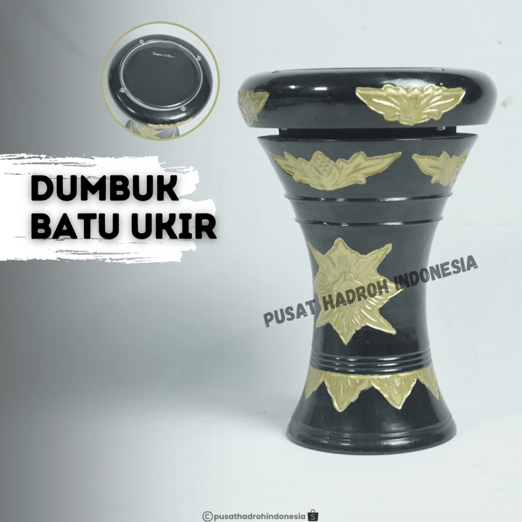 Jual Dumbuk Batu Motif Ukir Hadroh Tumbuk Batu Qasidah Darbuka Calti ...