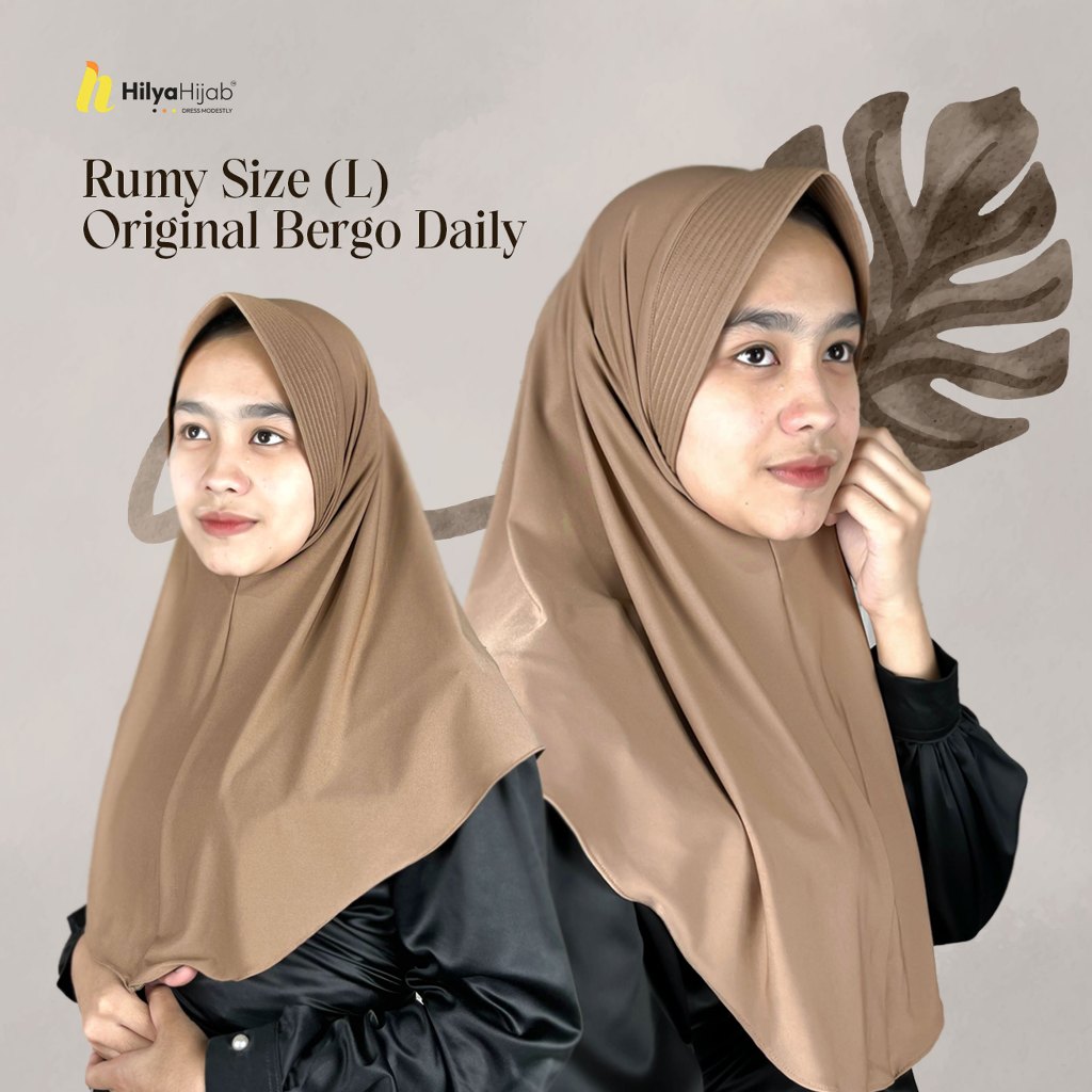 Jual HILYA - Hijab Original Bergo Daily Rumy Size (L) Hijab Instan ...