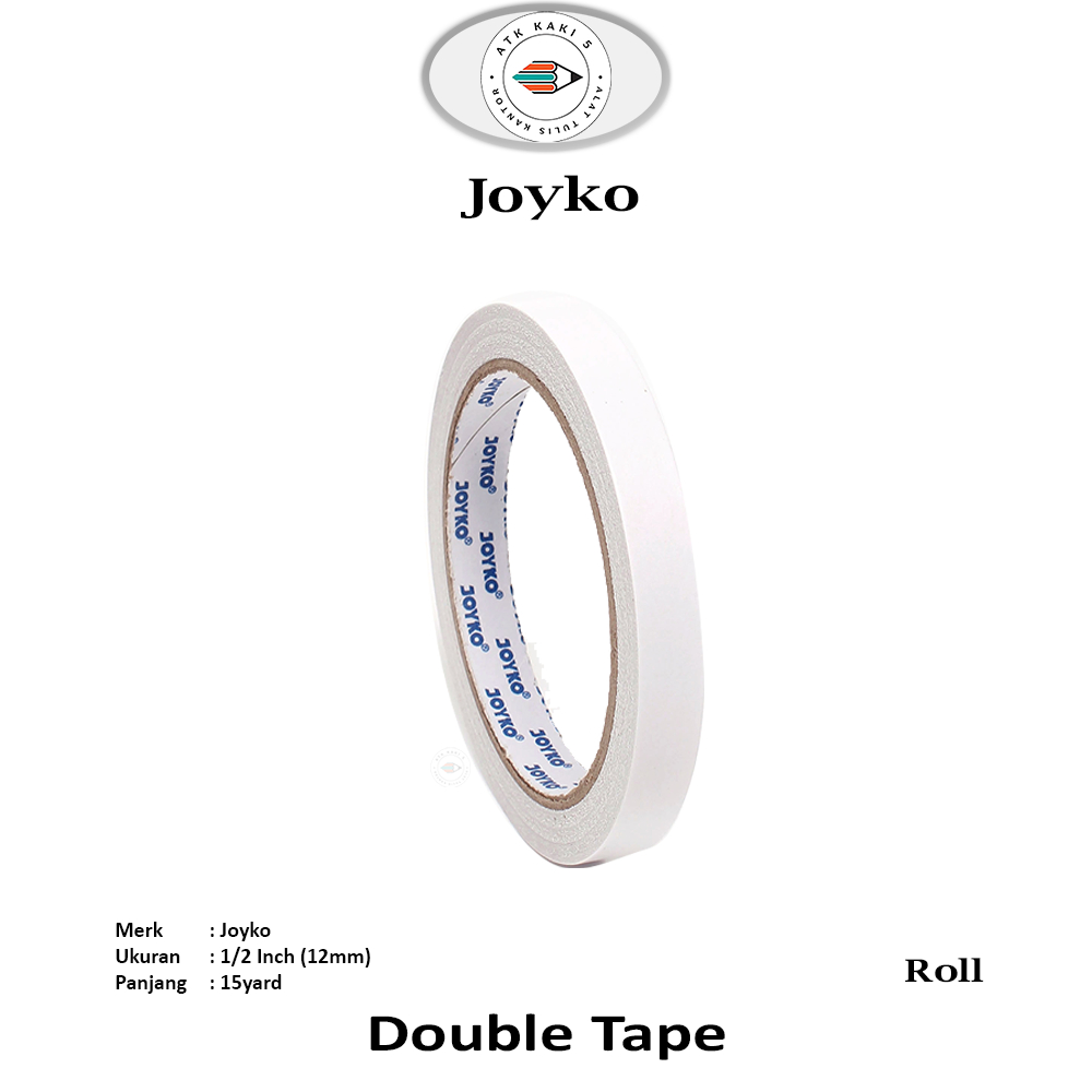 Jual Joyko - Isolasi Double Tape 1/2" Inch 12mm 15yard - Roll | Shopee ...