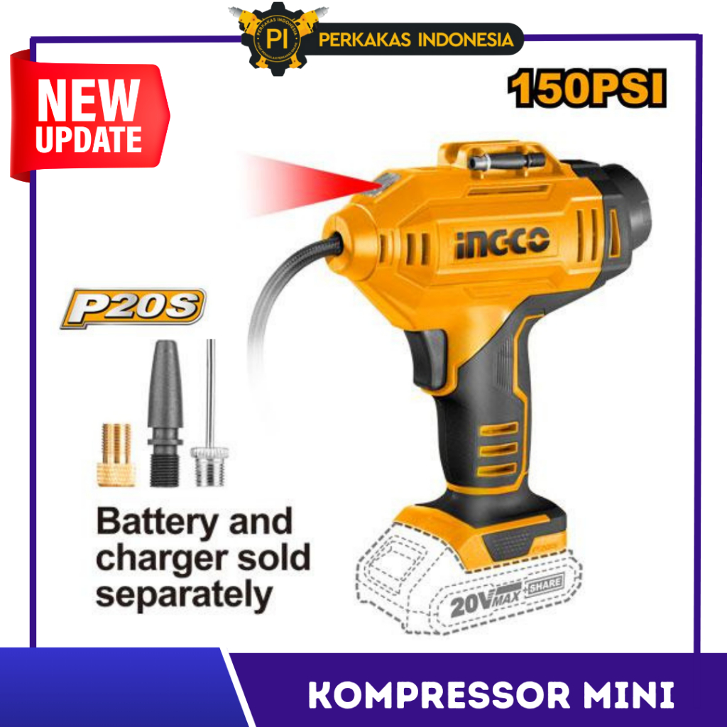 Jual Mini Air Compressor Auto INGCO CACLI2001 Mesin Kompresor Pompa ...