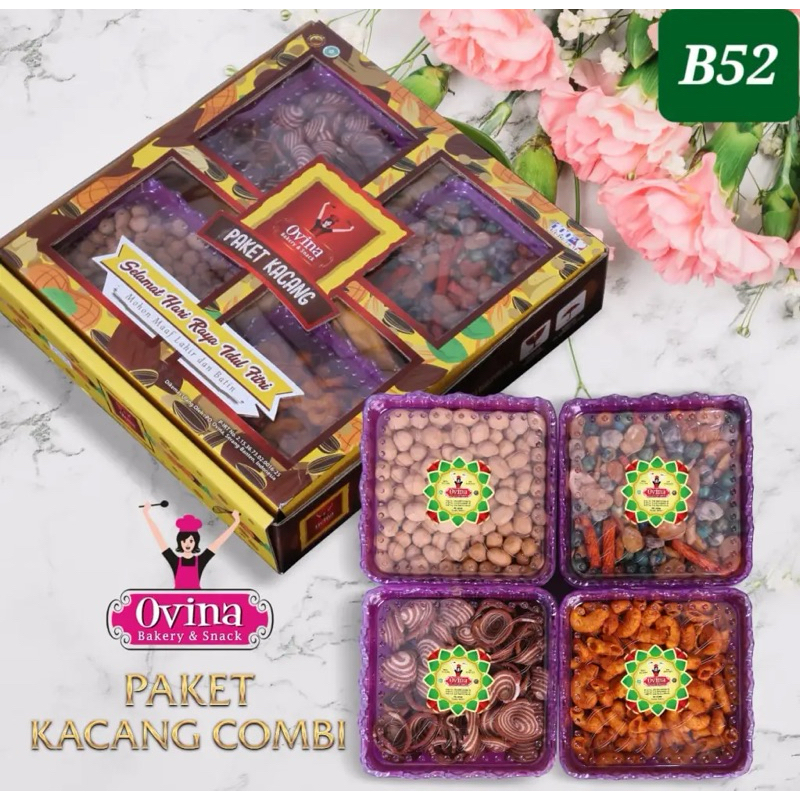 Jual Parcel lebaran paket kacang isi 4 toples mix nuts kacang atom ...