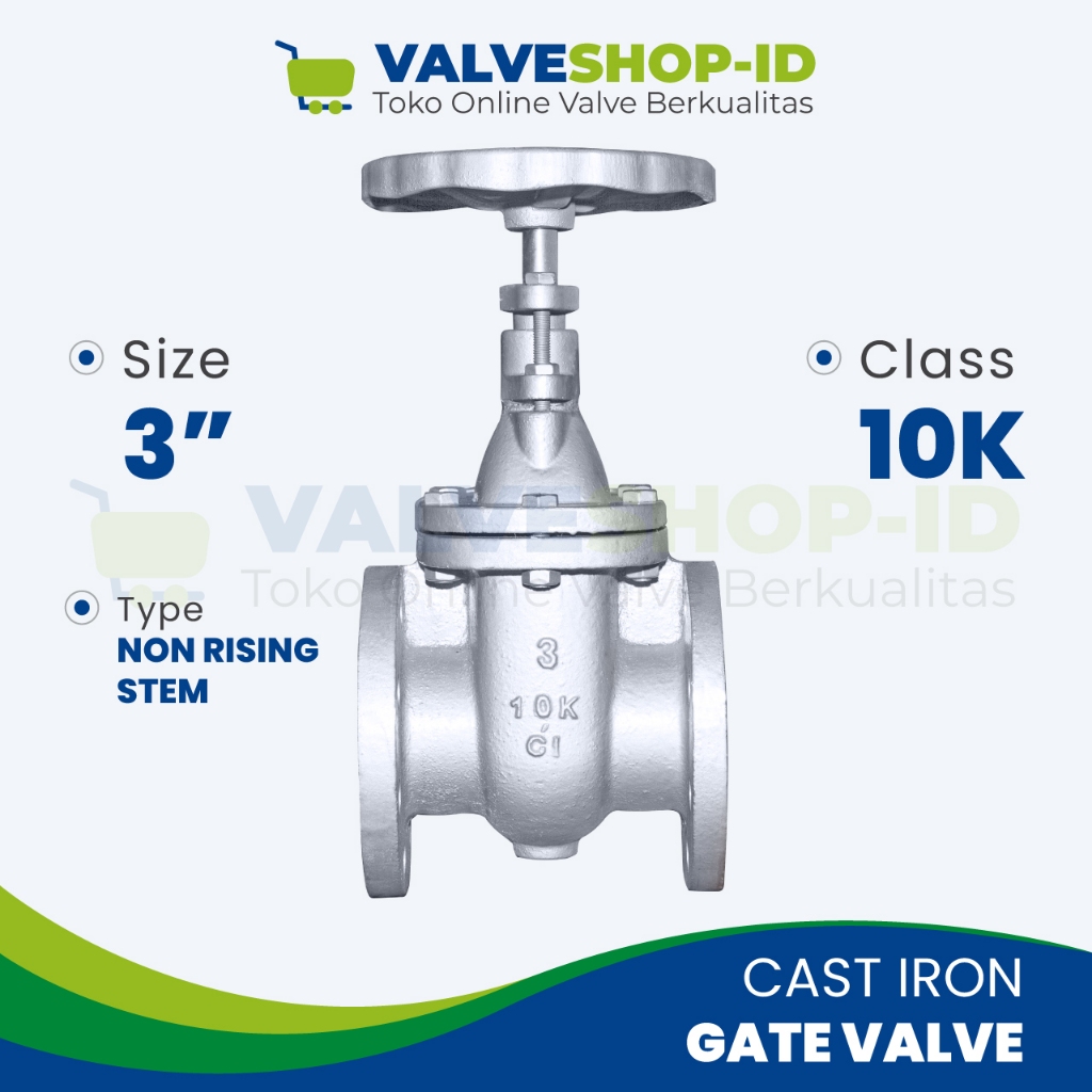 Jual Gate Valve 3" JIS 10K CI Cast Iron | Shopee Indonesia