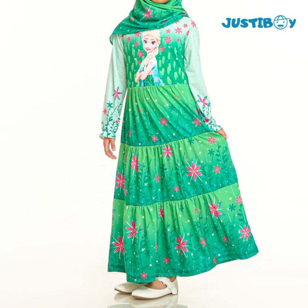Jual Gamis Anak Princess Frozen Usia 3 - 10 Tahun Free Hijab / Dress ...