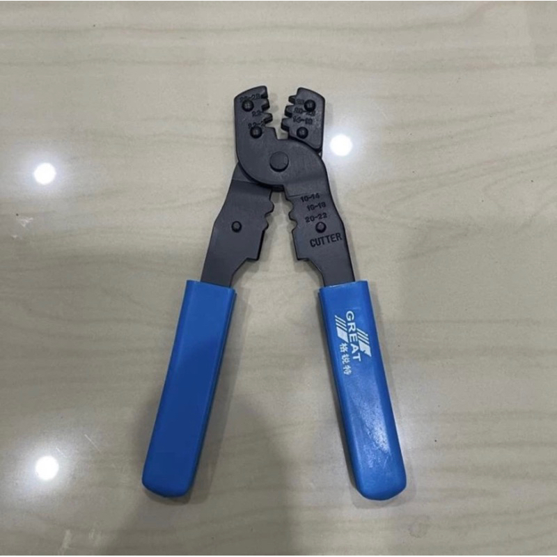 Jual GG BIRU Tang crimping tools BAGUS murah 20cm skun kabel wayar ...