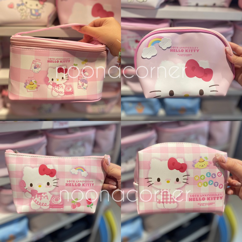 Jual Miniso x Sanrio - Make Up Pouch | Cosmetic Bag Hello Kitty 50th ...