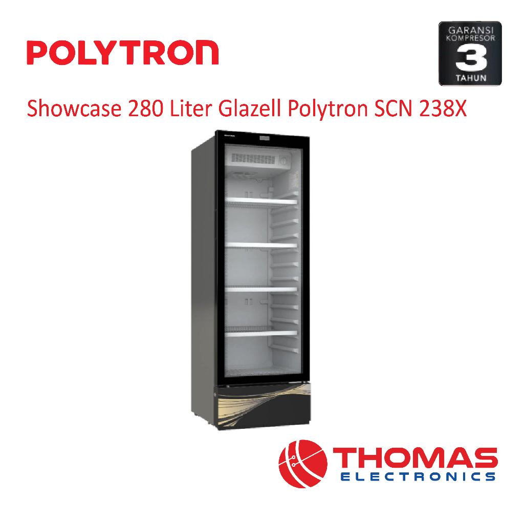 Jual Showcase 280 Liter Polytron SCN238X SCN 238 X Glazell Garansi ...