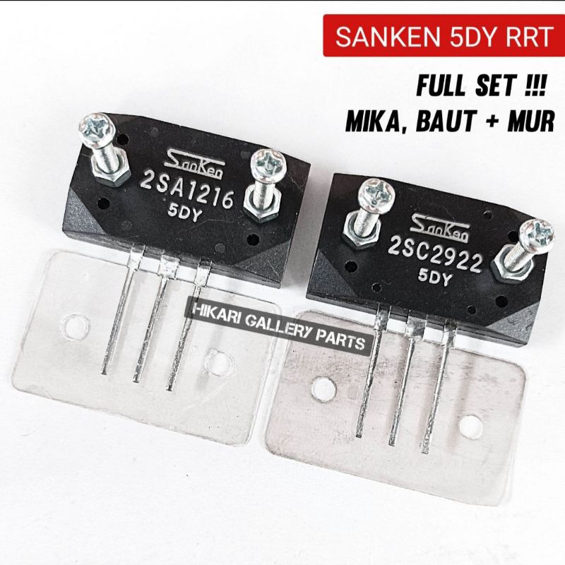Jual [FULL SET] TR Final SANKEN 5DY A1216 C2922 RRT MURAH (MIKA BAUT + MUR) / Transistor Sanken ...