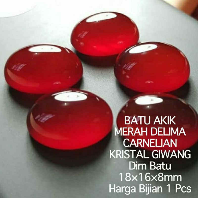 Jual BATU CINCIN MERAH DELIMA BOLD KRISTAL GIWANG AIR | Shopee Indonesia