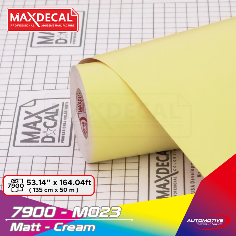 Jual MAXDECAL 7900 - M023 CREAM MATT DOFF Vinyl Sticker 135cm [METERAN ...