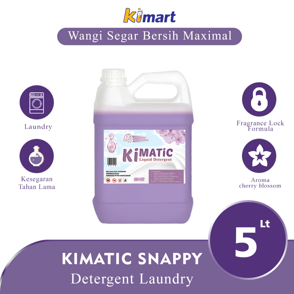 Jual KIMATIC FREE SOFTENER Sabun Laundry Murah Detergent Liquid 5lt ...
