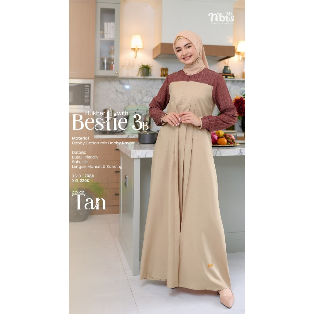 Jual Nibras Gamis Bestie 3 Series A, B, dan C Warna Tan By Nibras Bahan ...