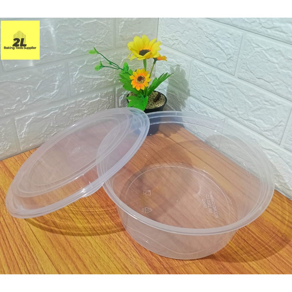 Jual Round Container NX 2500CC Wadah Makanan Mangkok Bulat Kontainer ...