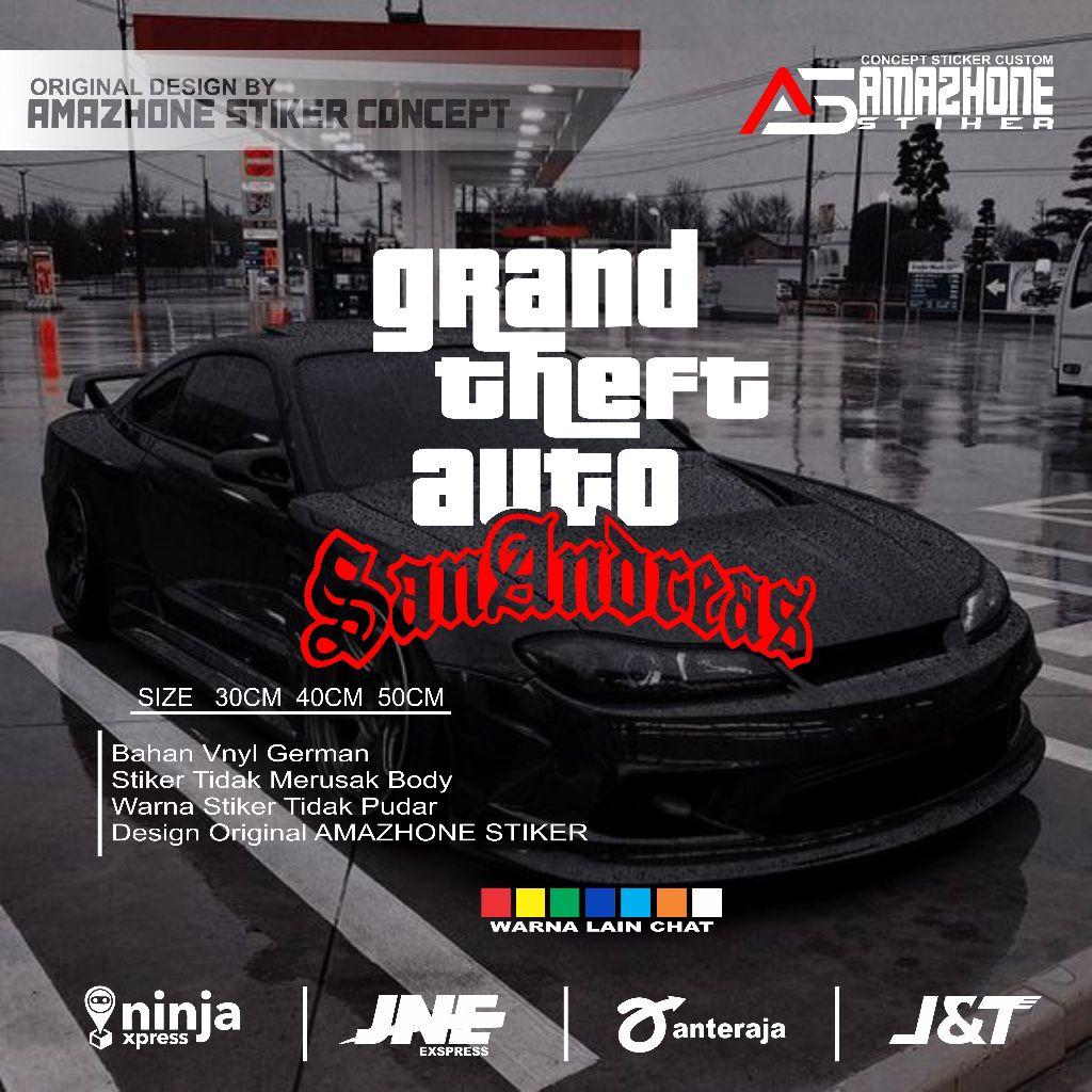 Jual Stiker gta grand theft auto stiker cuting variasi kaca mobil ...
