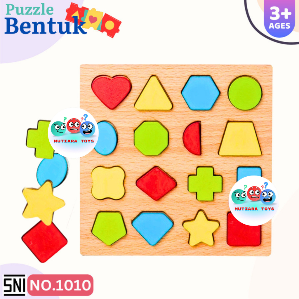Jual MUTIARATOYS Mainan Puzzle Papan Kayu Bentuk Warna No.1010 | Shopee ...