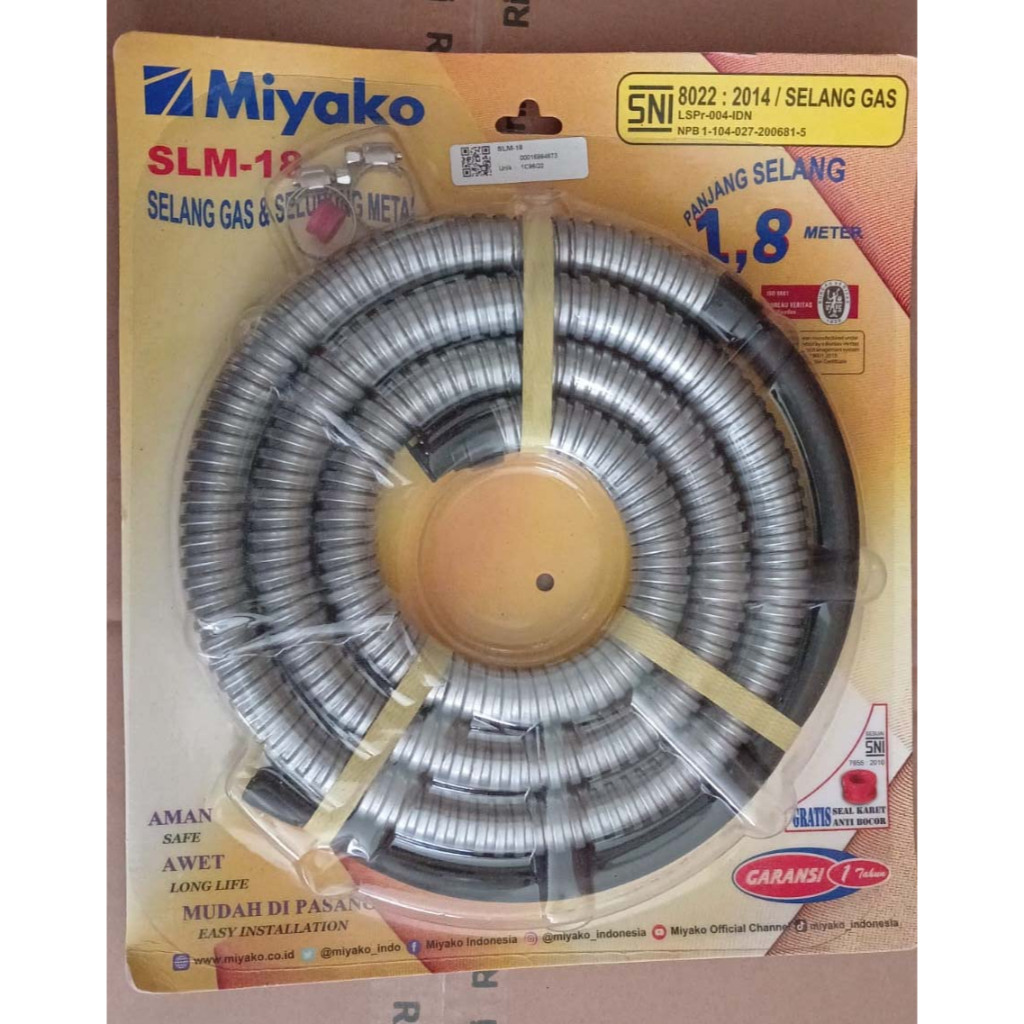Jual Miyako SLM-18 Selang Regulator Kompor Gas Spiral 1,8 meter | Shopee Indonesia