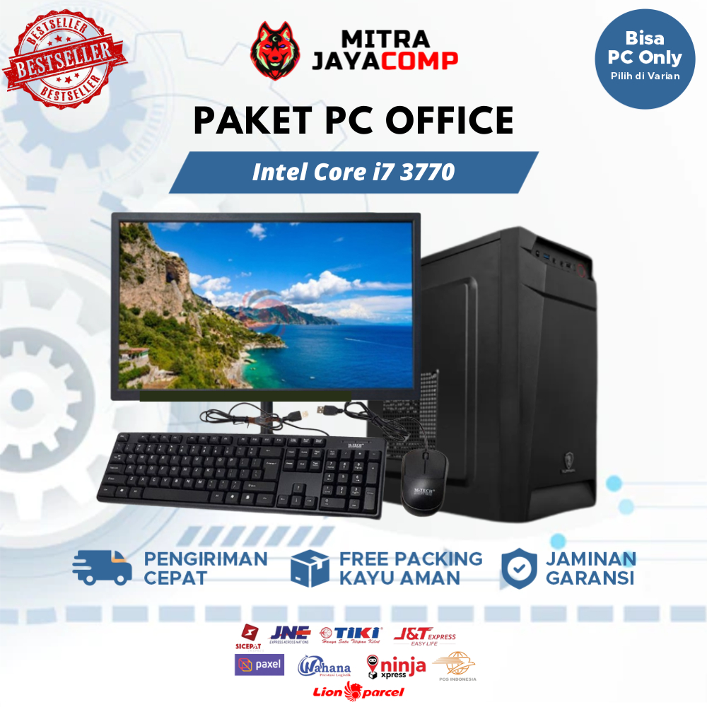 Jual PC Rakitan Officec Fullset Core i7 3770 Ram 8GB SSD 120GB HDD 500GB Monitor 19 Inch ...
