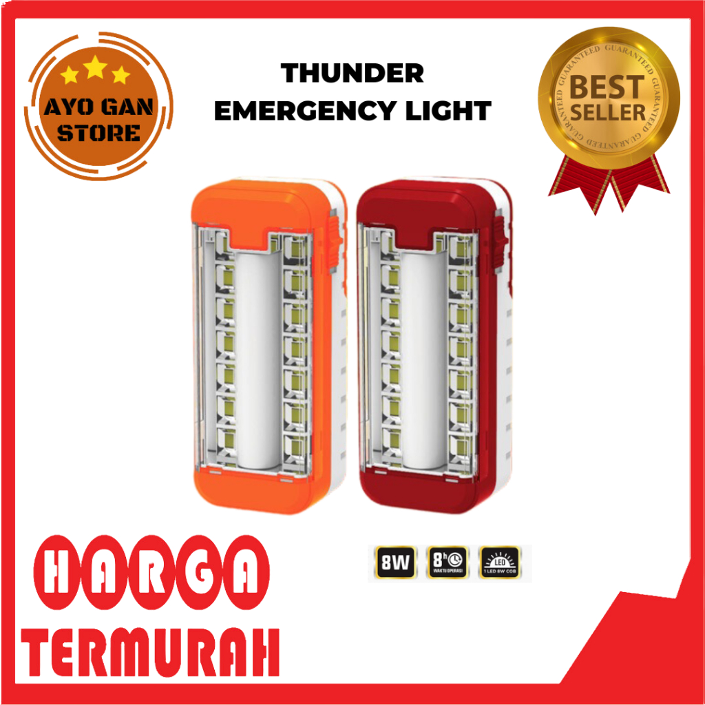 Jual Lampu Senter Lampu Emergency Thunder EcoKing ETH8840DL | Shopee ...