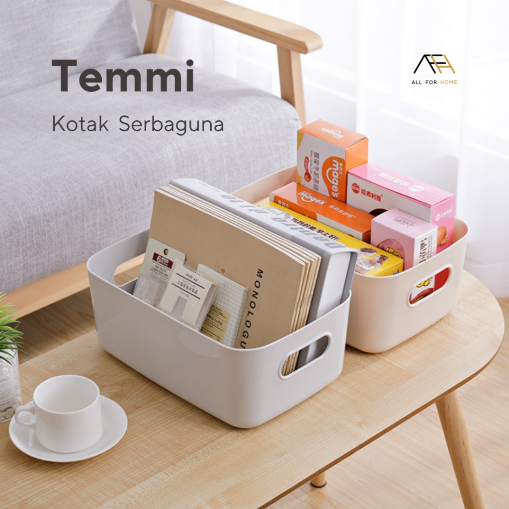 Jual AFH TEMMI Kotak Penyimpanan Serbaguna / Keranjang Plastik ...