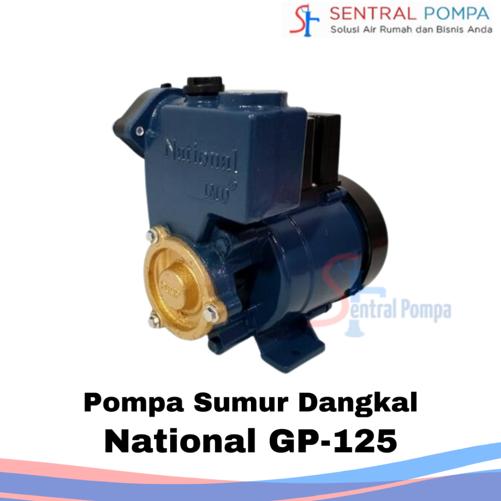 Jual Pompa Sumur Dangkal National GP-125 Mesin Air 125 watt Non-Auto ...