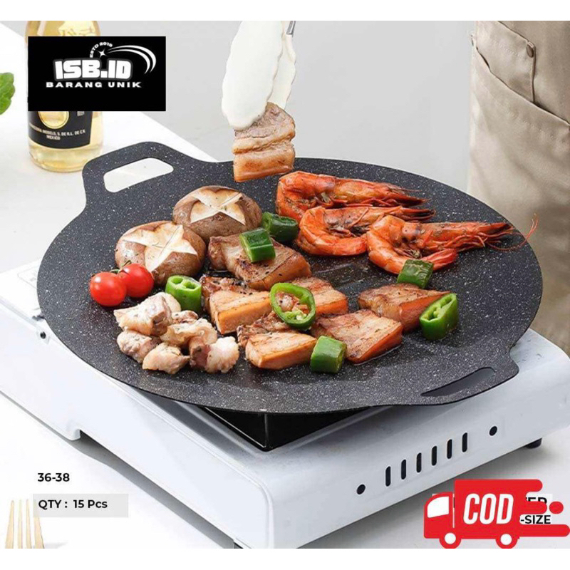 Jual Wajan Konduksi 34 CM Original / Panggangan Grill Pan Korea Datar ...