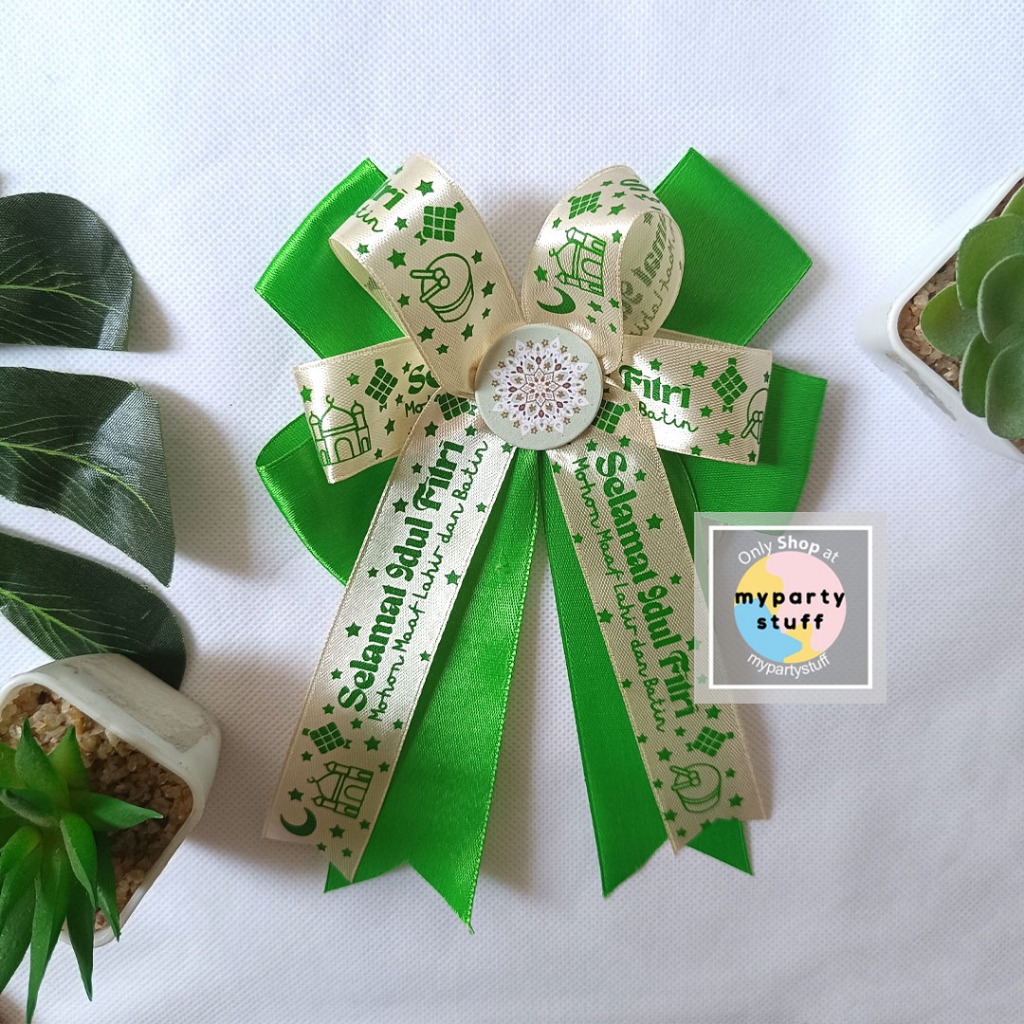 Jual Pita Jumbo Hampers Lebaran 3 layer / Pita Hias Parcel Idul Fitri ...
