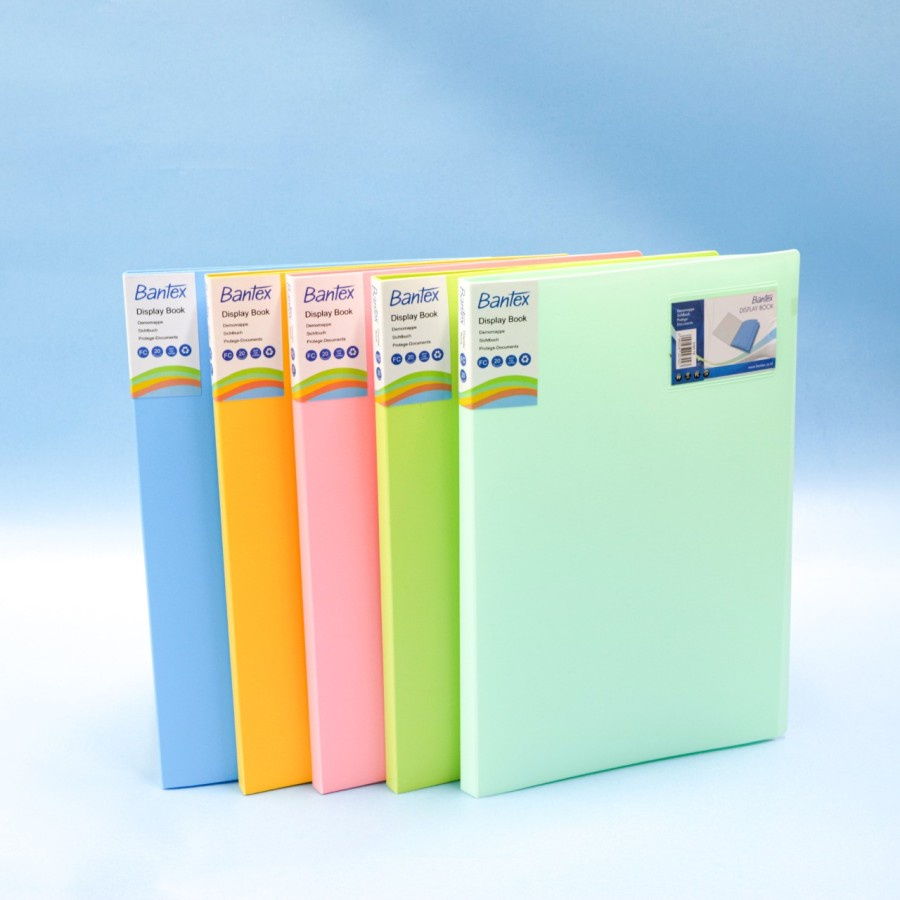Jual Bantex Display Book Pastel Colour Folio/F4 40 Pocket Holder # 3185 ...