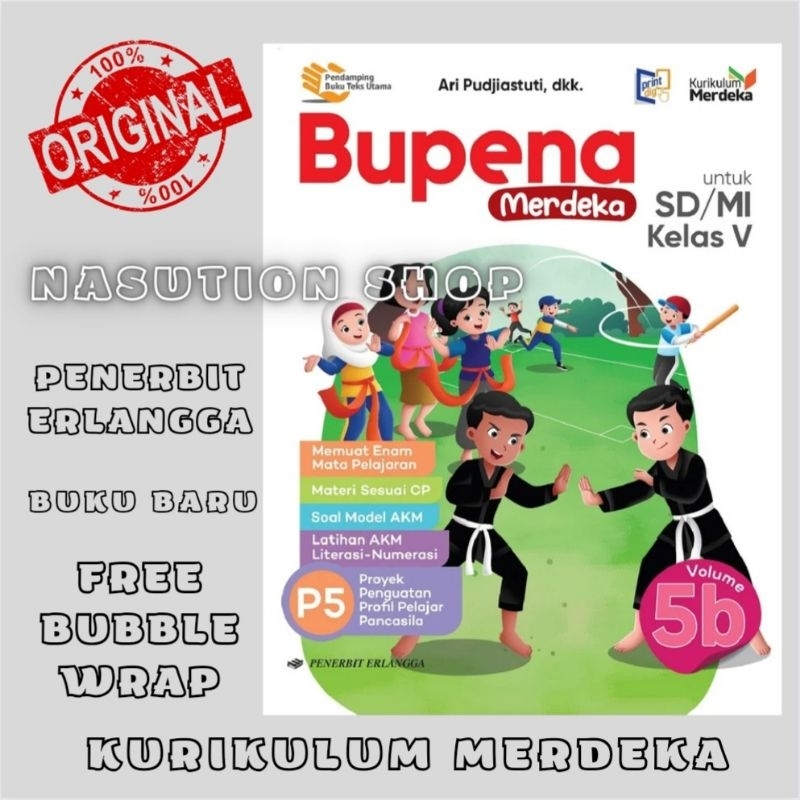 Jual Buku Bupena Kelas 1 2 3 4 5 6 SD Erlangga Kurikulum Merdeka Volume ...