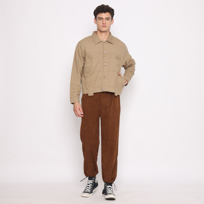 Jual LIMITTES Baju Jaket Kanvas Trucker Crop Outer Jacket Casual Pria ...