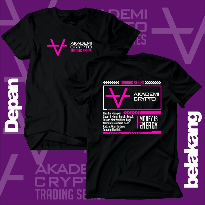 Jual Kaos Akademi Crypto New / Kaos Crypto / Kaos Trader / Cotton 24s ...