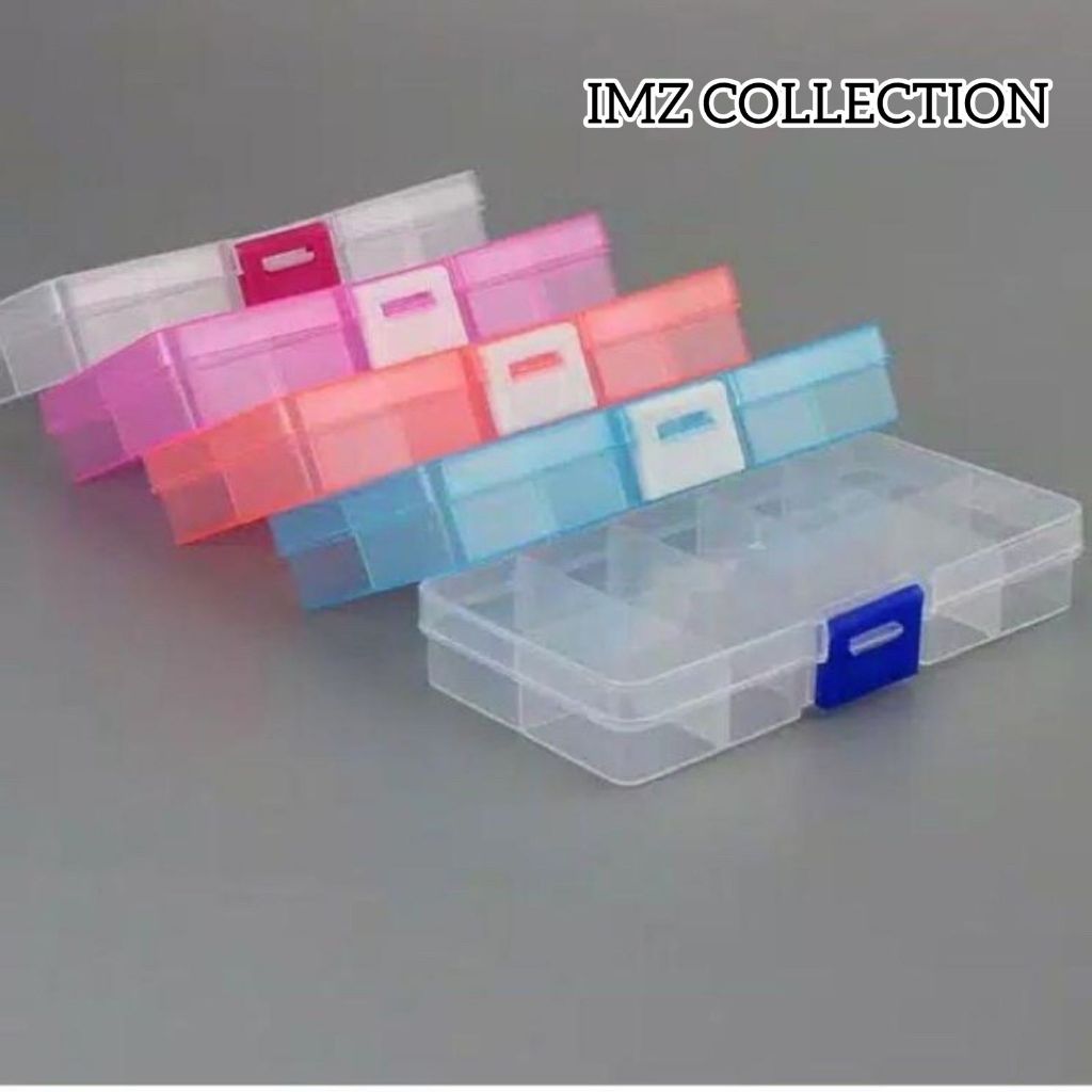 Jual KOTAK BOX PLASTIK MINI SEKAT 10 UTK OBAT / JARUM IMZ96 | Shopee ...
