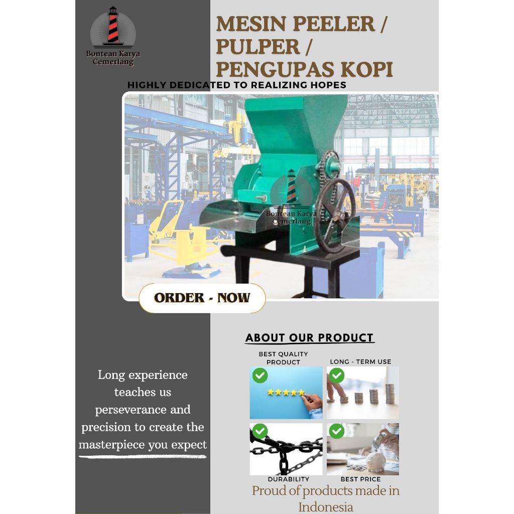Jual Mesin Pulper Kopi 50kg/Proses - Mesin Pengupas Kopi - Peeler Kopi ...