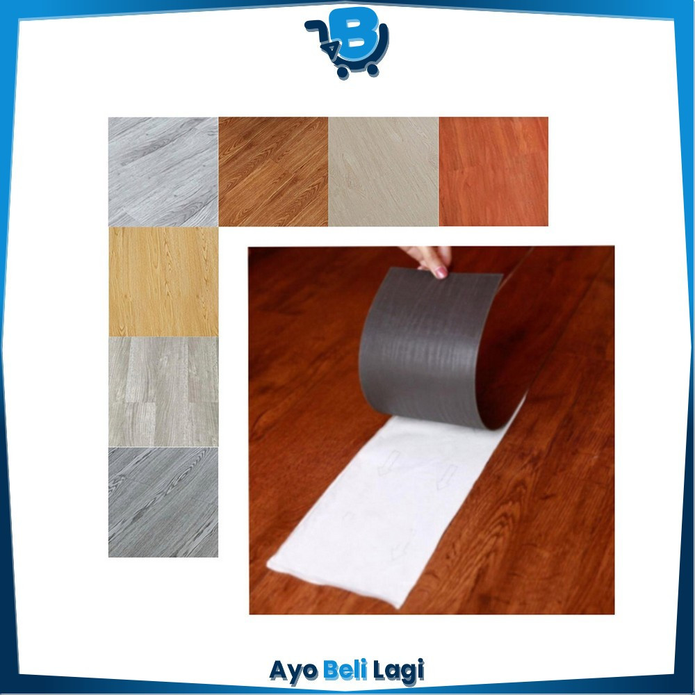 Jual Parket Lantai Vinyl dengan Perekat Sticker Lantai Kayu / Stiker Lantai Vinyl Motif Kayu ...