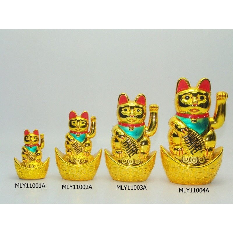 Jual Patung Lucky Cat Kucing Hoki Maneki Neko Yuan Bao Qian | Shopee ...