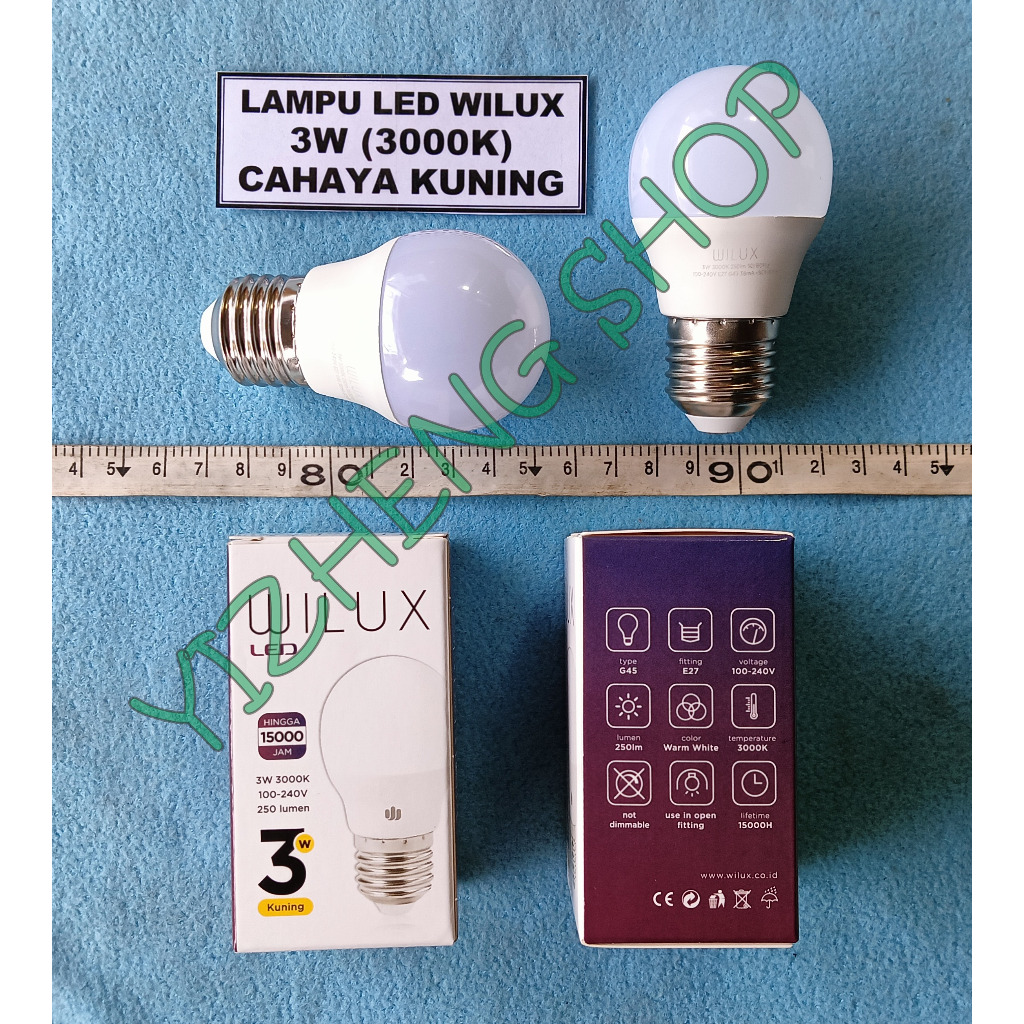 Jual LAMPU LED 3W WILUX 3000K WARM WHITE (PUTIH KEKUNINGAN) | Shopee ...