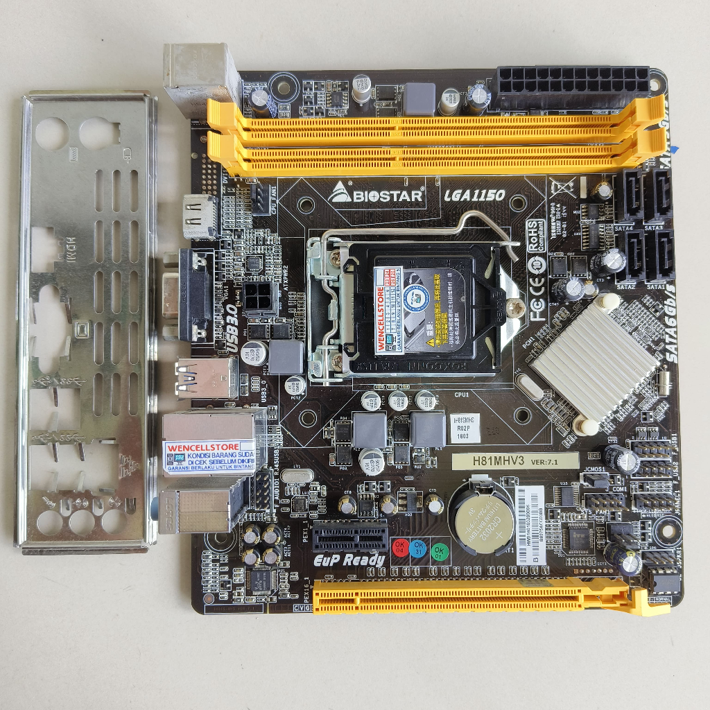 Jual MOTHERBOARD BIOSTAR MINI-ITX H81MHV3 LGA 1150 DDR3 GEN4 | Shopee ...