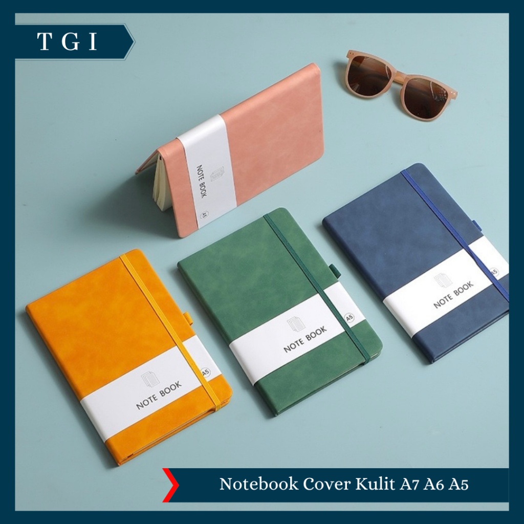 Jual TGI - BUKU TULIS MEMO MOTIF BERGARIS 3 UKURAN NOTEBOOK COVER KULIT ...