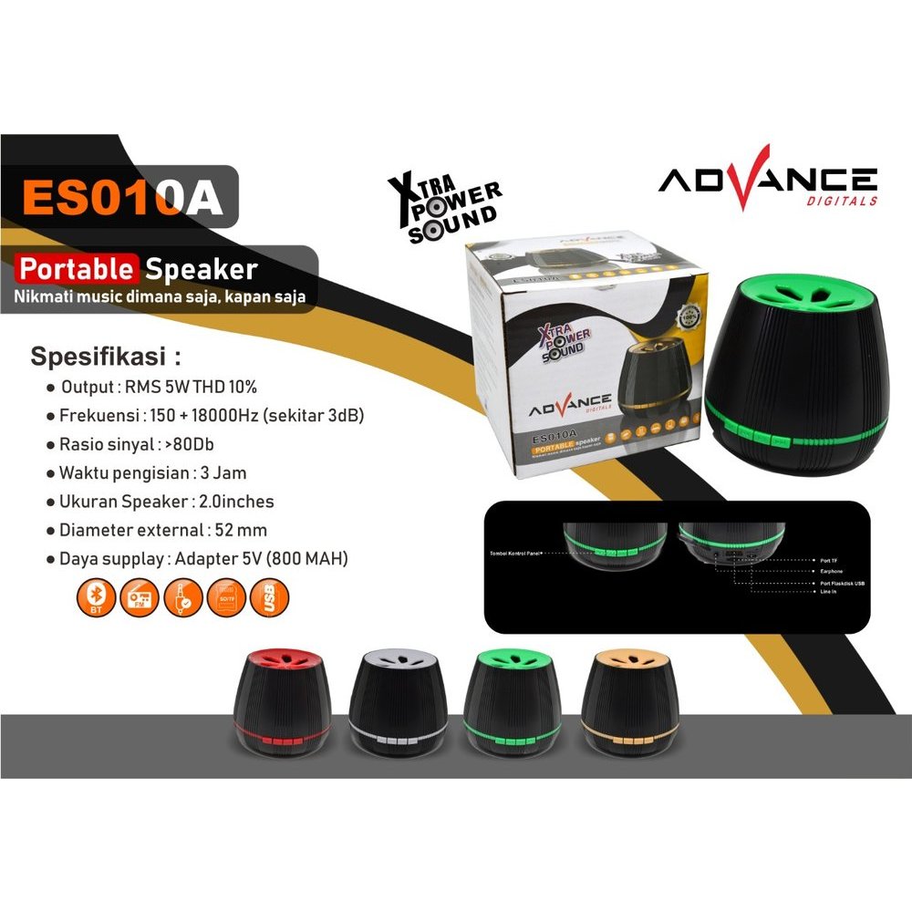 Jual Speaker bluetooth music box advance es010a es 010 a es 010 a | Shopee Indonesia
