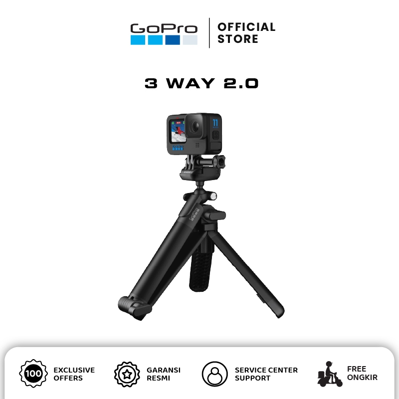 Jual GoPro 3-Way Grip Arm Tripod (Gagang, Tripod Tongsis) | Shopee Indonesia