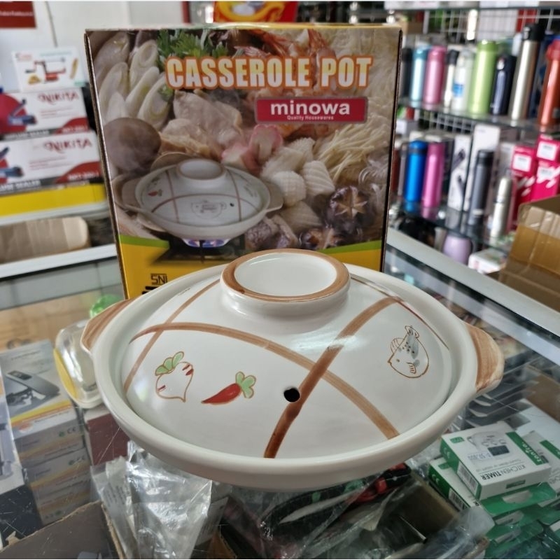 Jual LQP085 Casserole Pot 0.7 lt Minowa, Pot Masak Keramik SURABAYA ...
