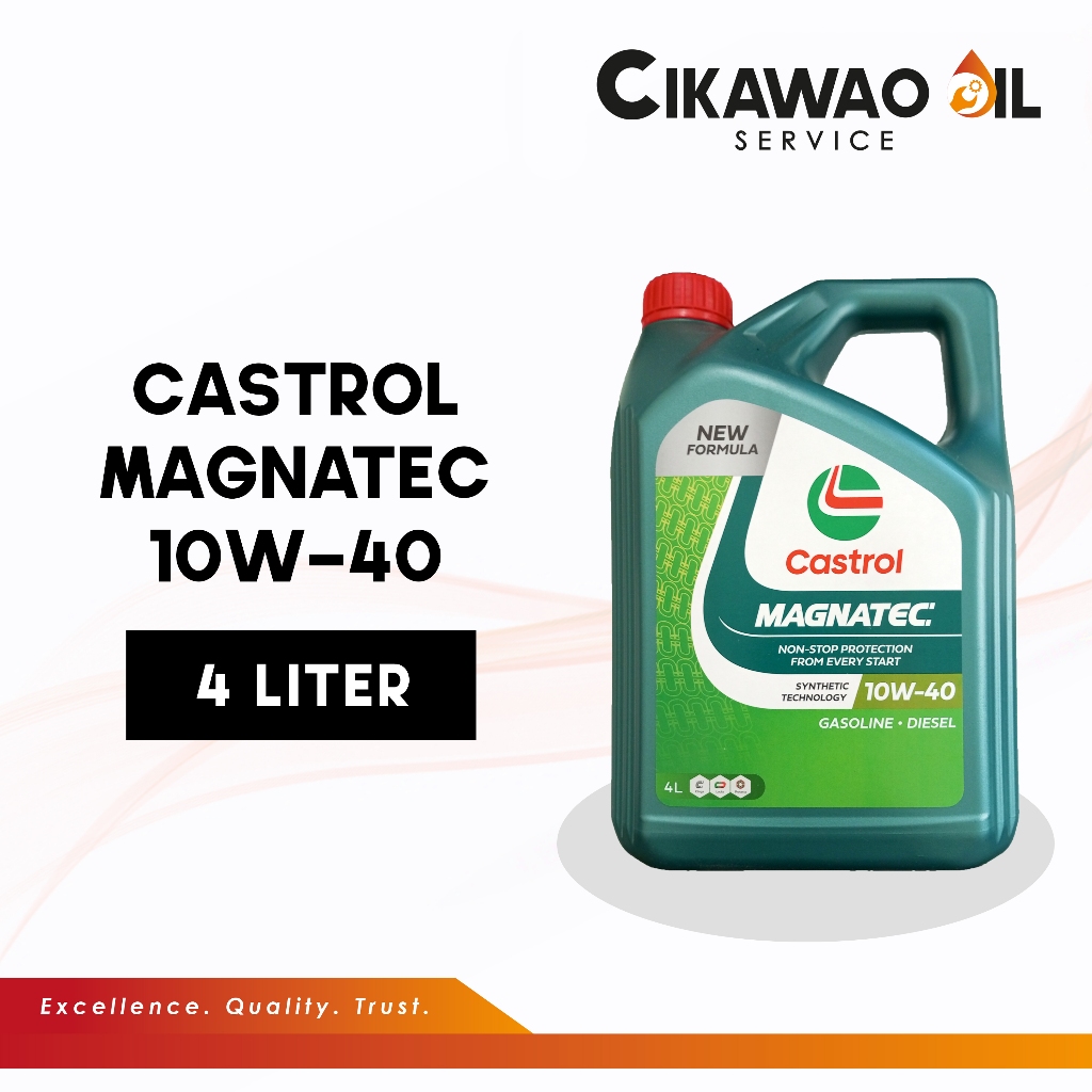Jual Oli Mesin Castrol Magnatec 10W-40 4L (Untuk mobil bensin) | Shopee ...