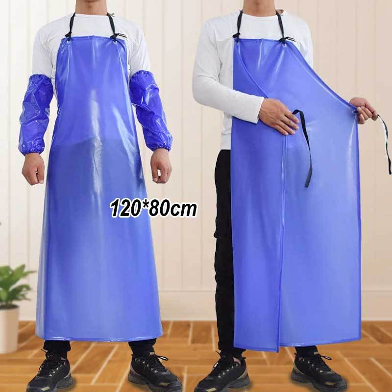 Jual Apron Celemek Dan 2pcs Manset Pvc Waterproof Laboratorium ...