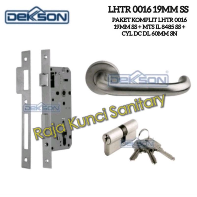 Jual Handle Pintu Dekson LHTR 016-19 MM SSS + Mortise Lock Dekson 8485 ...