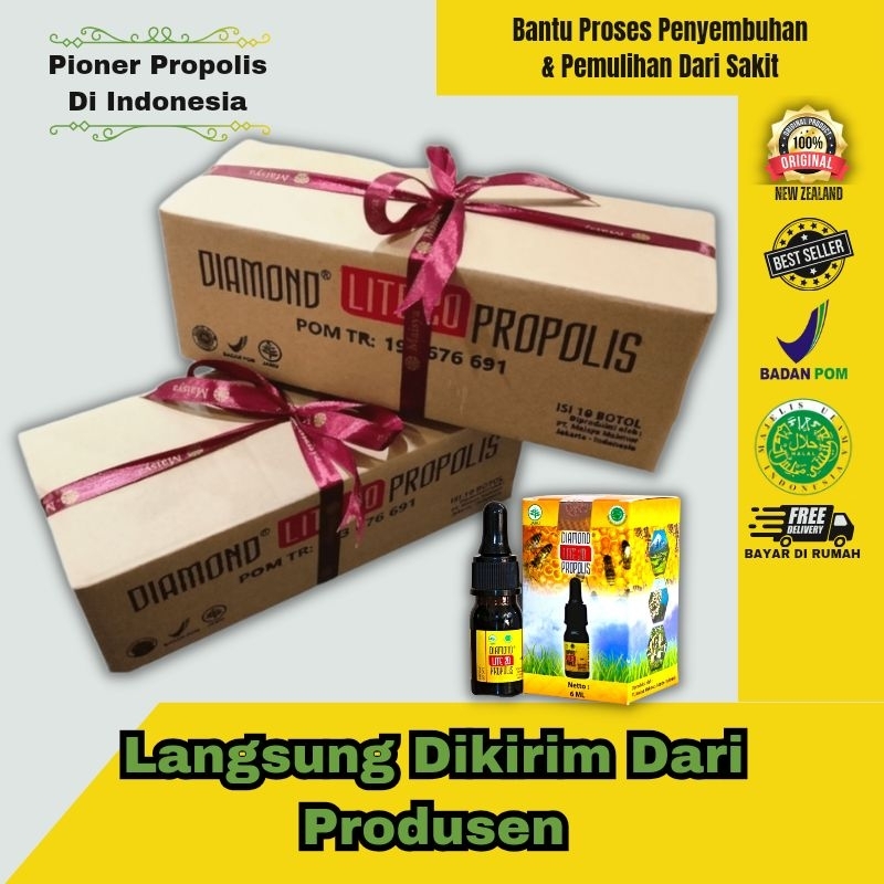 Jual Propolis Diamond Lite20 Kemasan Box Isi 10 Botol 6ML Memelihara ...