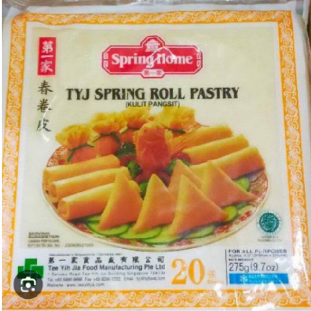 Jual TYJ spring roll kulit pangsit 20lembar | Shopee Indonesia