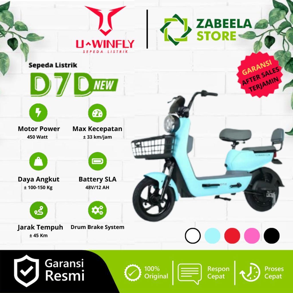 Jual Sepeda Listrik Uwinfly D7D 450W Garansi Resmi Uwinfly Indonesia ...