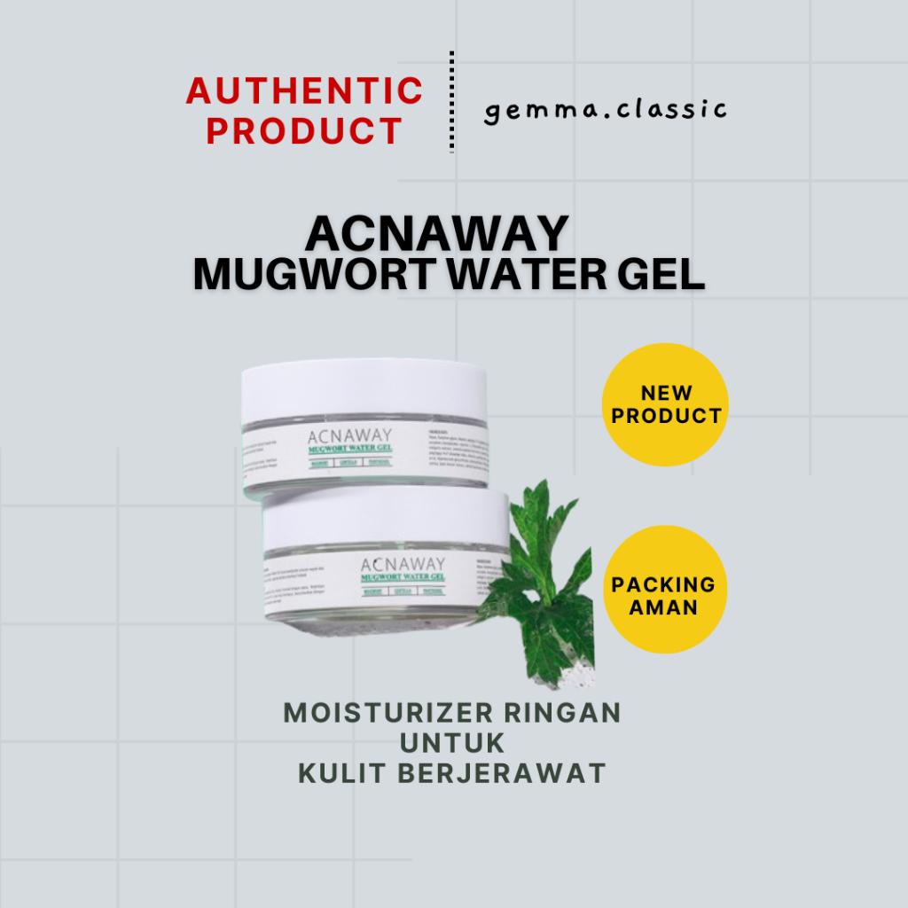 Jual ACNAWAY Mugwort Water Gel Moisturizer Pelembab with Mugwort ...