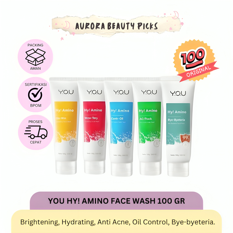 Jual YOU Hy Amino Facial Wash 100gr, Brigtening, Hydrating, Anti Acne ...