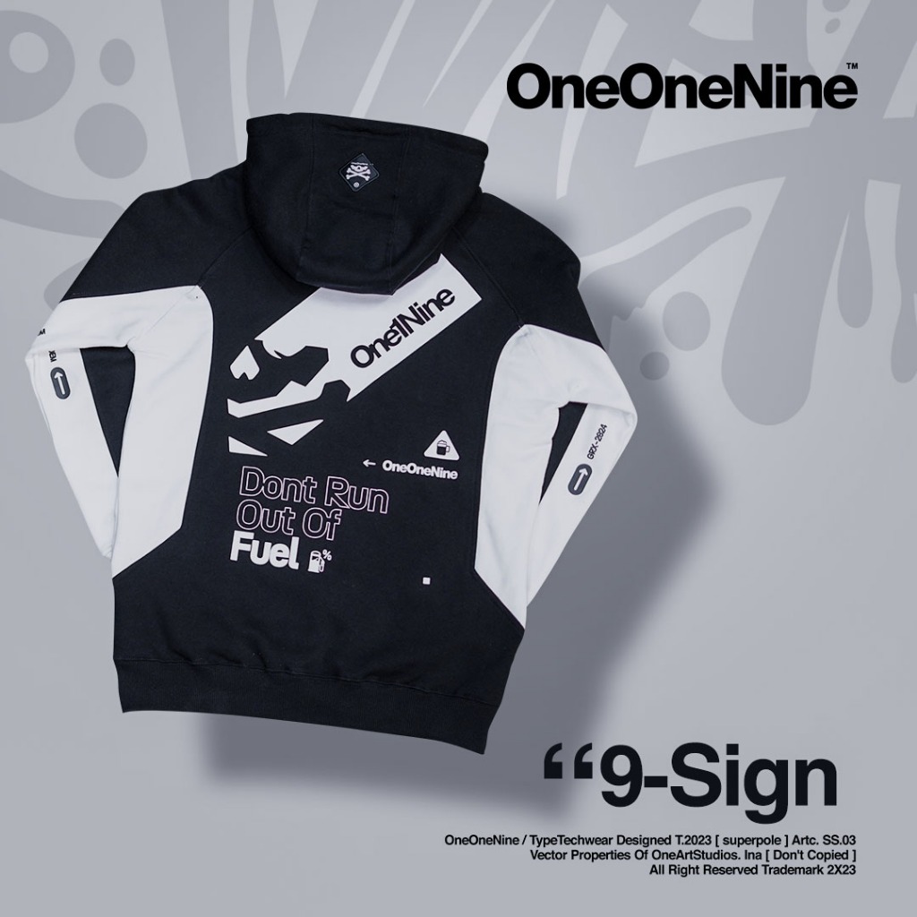 Jual KSR ONEONENINE - HOODIE 9SIGN BLACK WHITE SERIES | Shopee Indonesia